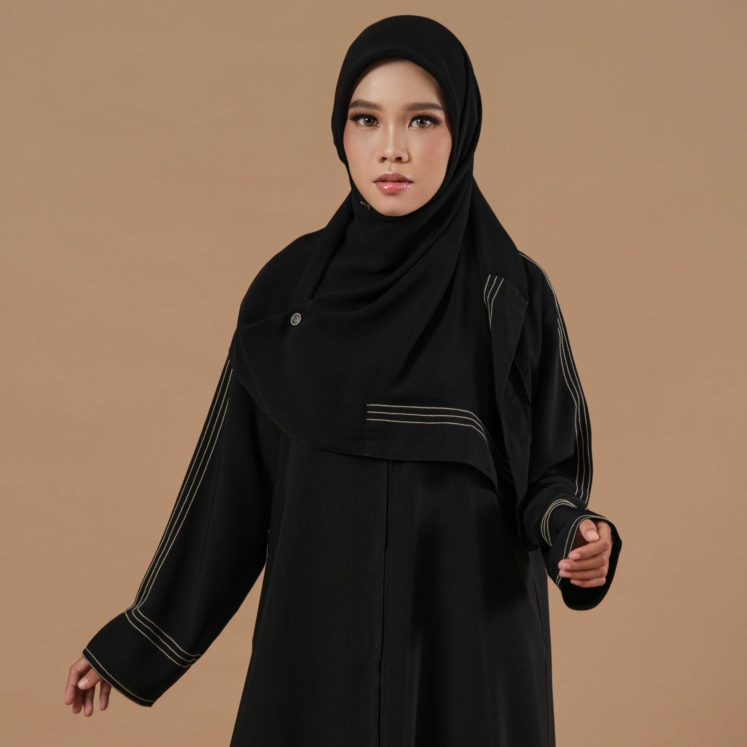SHARQIAA Embroidery Lines Abaya – Sharqiaa Indonesia